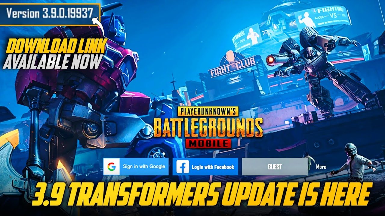 PUBG Mobile 3.9 Update Download links for All Versions